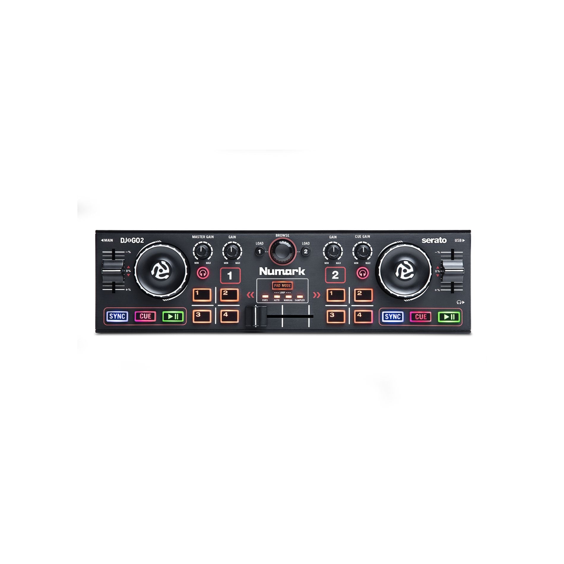 Numark DJ2GO2 - Pocket DJ Controller with Audio Interface - Open Box ...