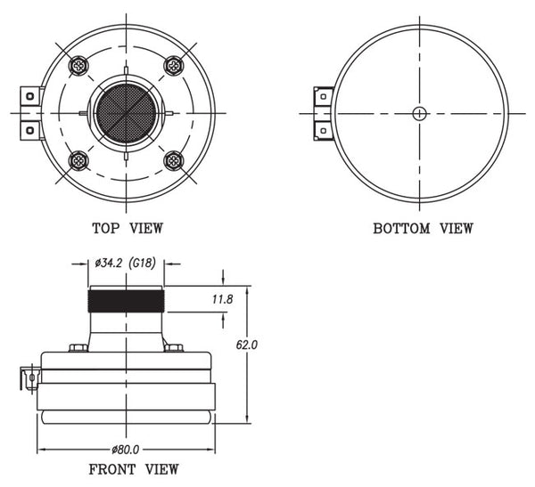 P Audio PA-D26SPN80HM Small format compression driver | Station Vibration