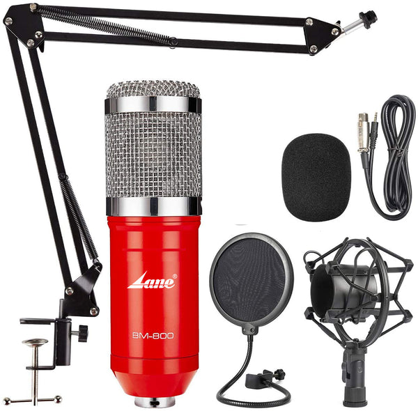LANE BAM-800 Studio Condenser Microphone Kit (Red) - Open Box | Station ...